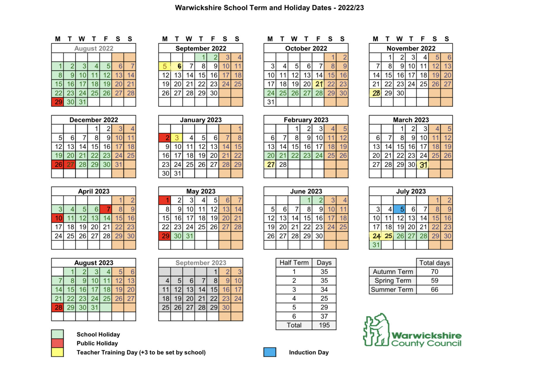 Term and Diary Dates – Curdworth Primary School